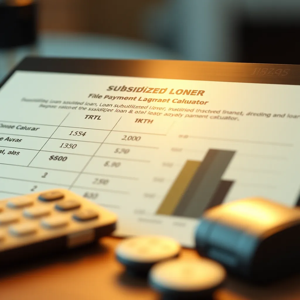 Mastering the Subsidized Loan Payment Calculator